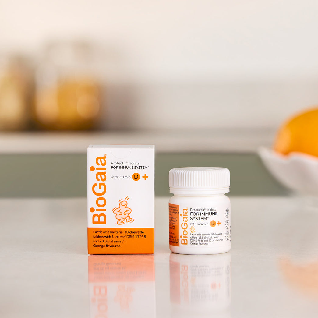 Protectis D+: Probiotic tablets with vitamin D | BioGaia UK